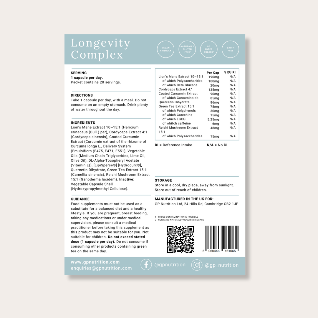 Longevity Complex | Longevity | Gabriela Peacock – GP Nutrition